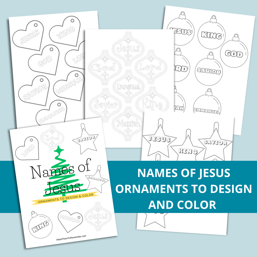 Names of Jesus Ornament Printable – Shop to Remember